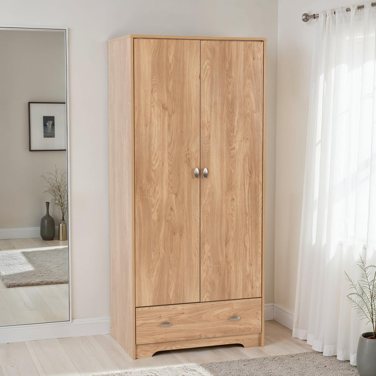 Carlton 2 Door 1 Drawer Double Wardrobe – Own Furniture