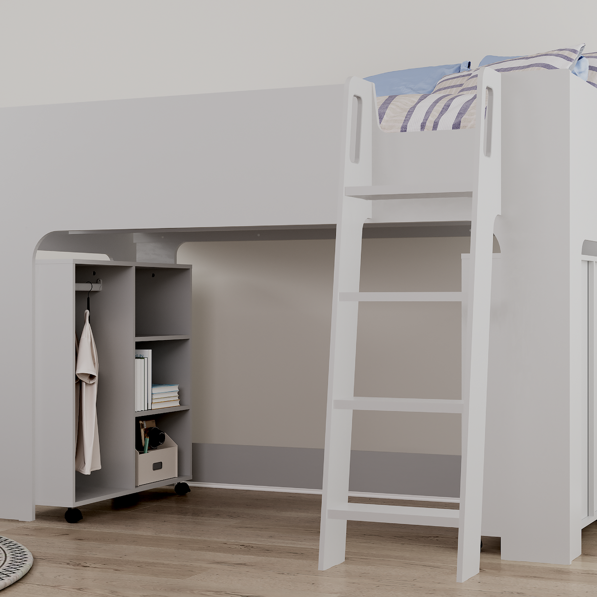 Eden Mid Sleeper Children's Bed Frame with Wardrobe – Own Furniture