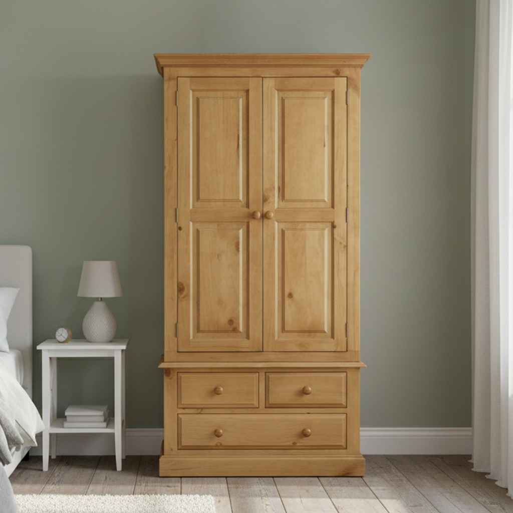 Maple 2 Door 3 Drawer Double Wardrobe – Own Furniture