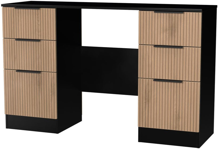 Java 6 Drawer Double Pedestal Desk – Own Furniture