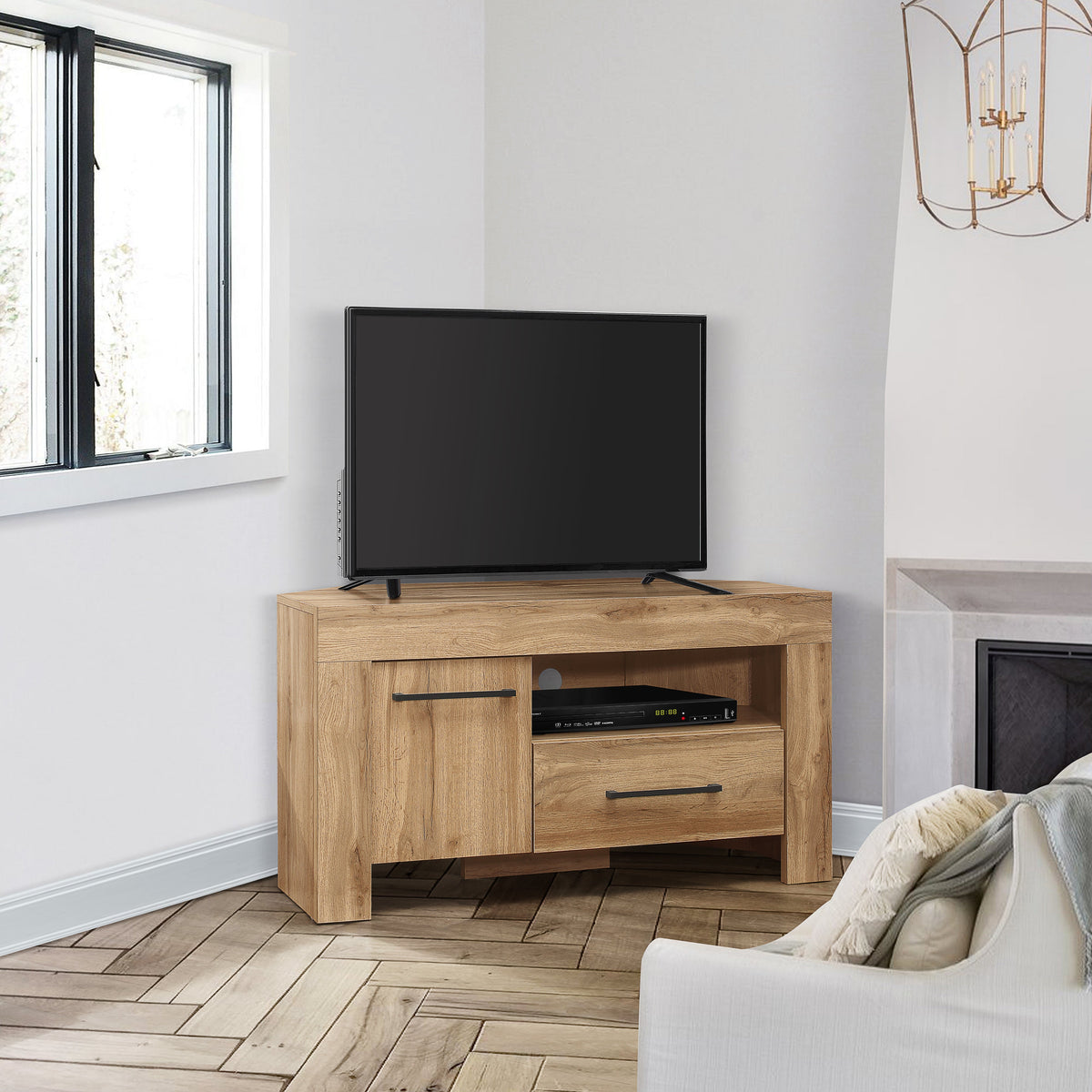 Compton 1 Door 1 Drawer Corner TV Unit – Own Furniture